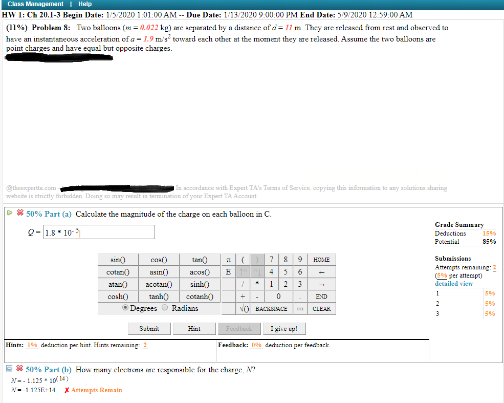 Solved Class Management | Help HW 1: Ch 20.1-3 Begin Date: | Chegg.com