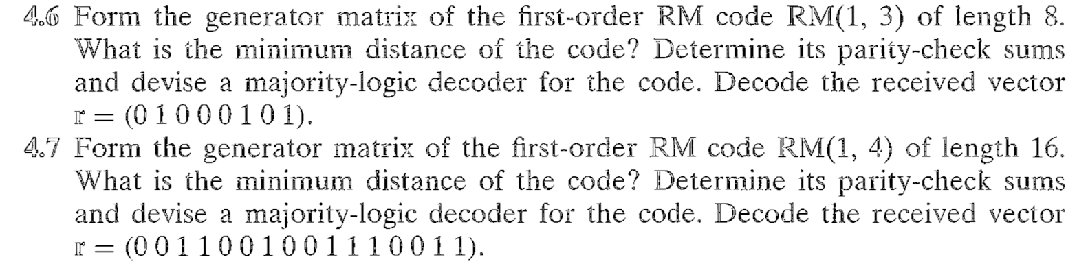 Solved soli Form the generator matrix of the first-order RM | Chegg.com