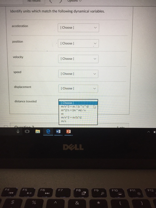 Solved Identify units which match the following dynamical | Chegg.com