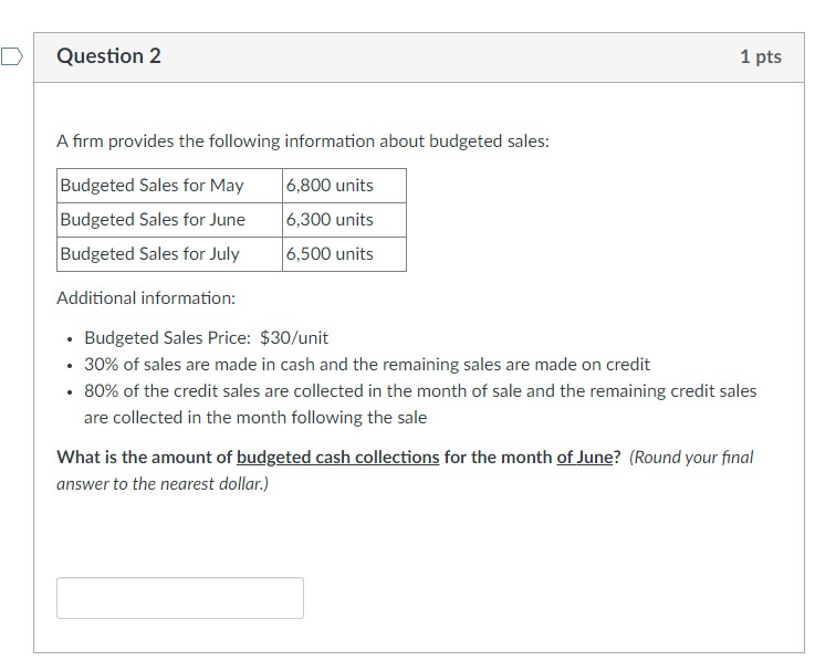 Solved Question 2A firm provides the following information | Chegg.com