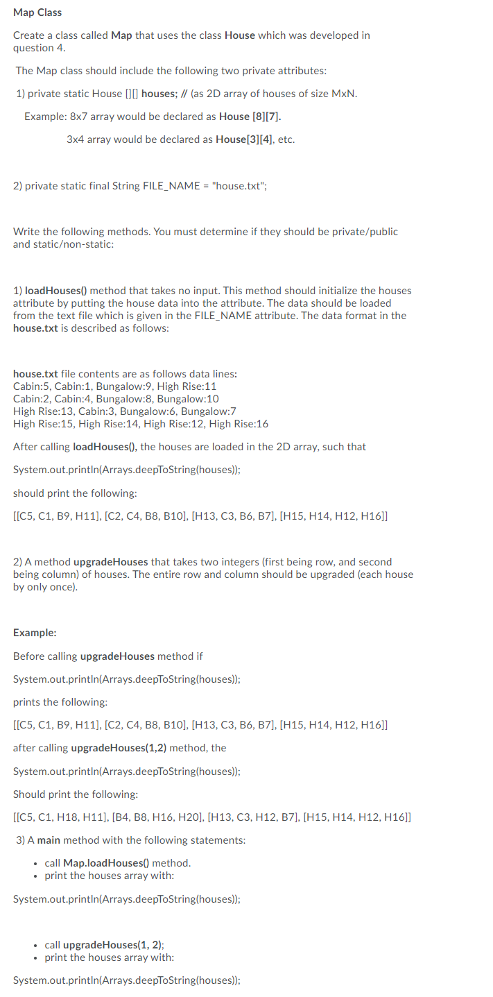 The programming Language Used is Java And this is | Chegg.com