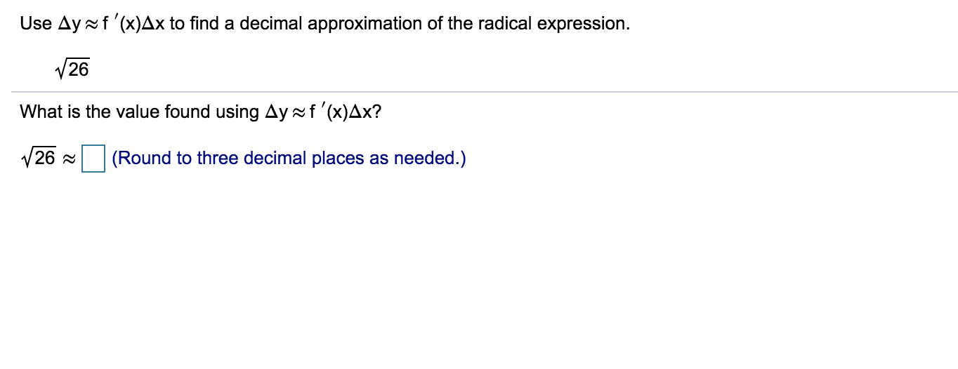 Solved Use Ayf(x)Ax to find a decimal approximation of the | Chegg.com