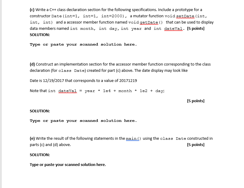 Solved (a) The string class function substr(int index, int | Chegg.com