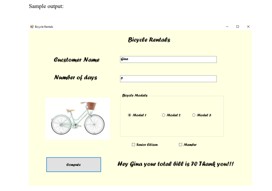 Solved write a c sharp program for windows | Chegg.com