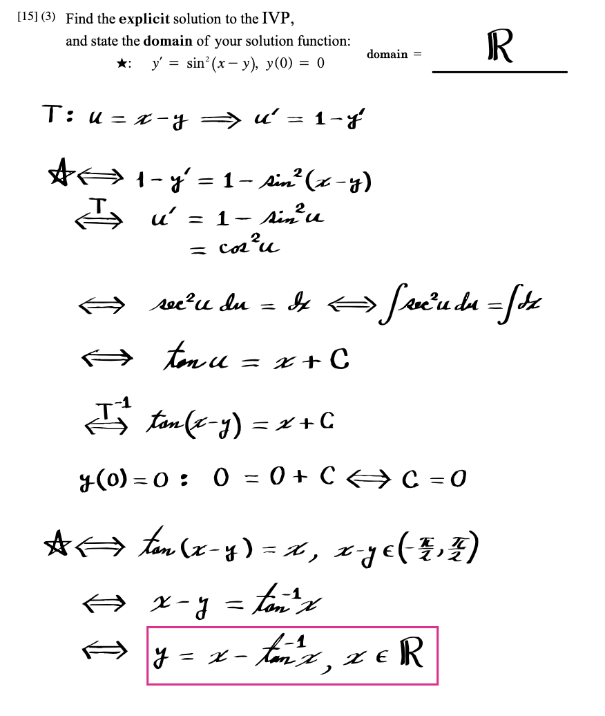 Solved 5] (3) Find the explicit solution to the IVP, and | Chegg.com