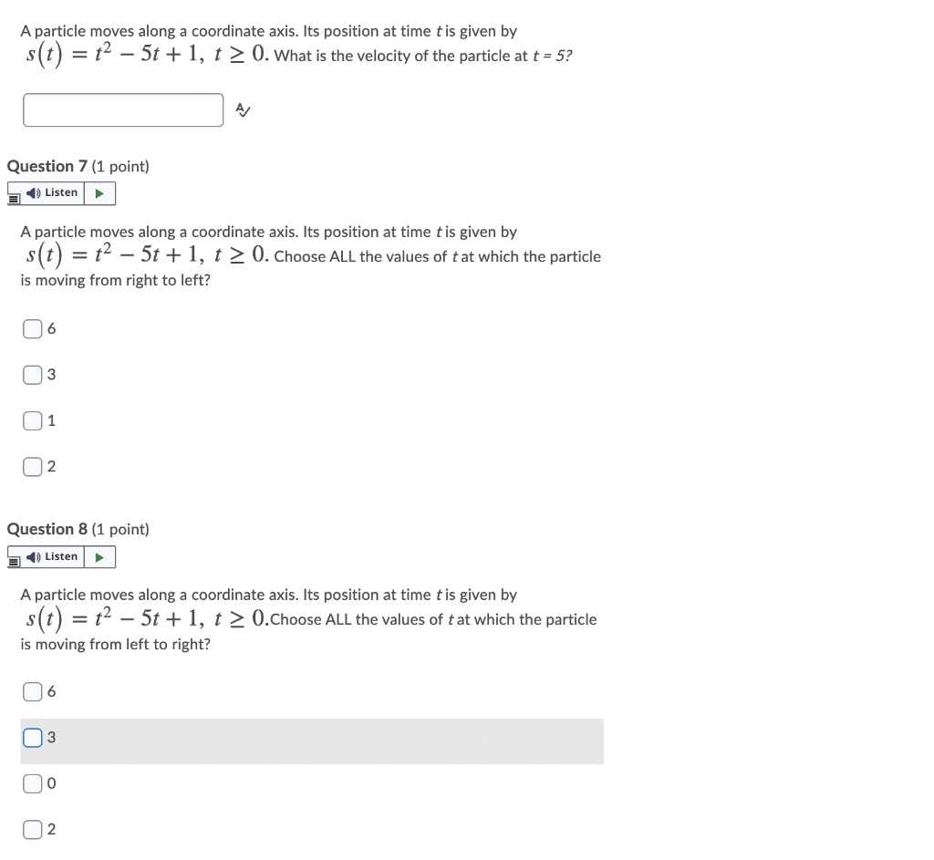 Solved A particle moves along a coordinate axis. Its | Chegg.com