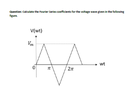 Solved Question: Calculate the Fourier Series coefficients | Chegg.com