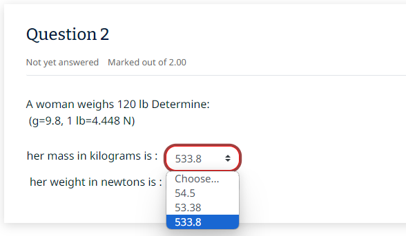 Solved Question 2Not yet answered Marked out of 2.00A woman | Chegg.com