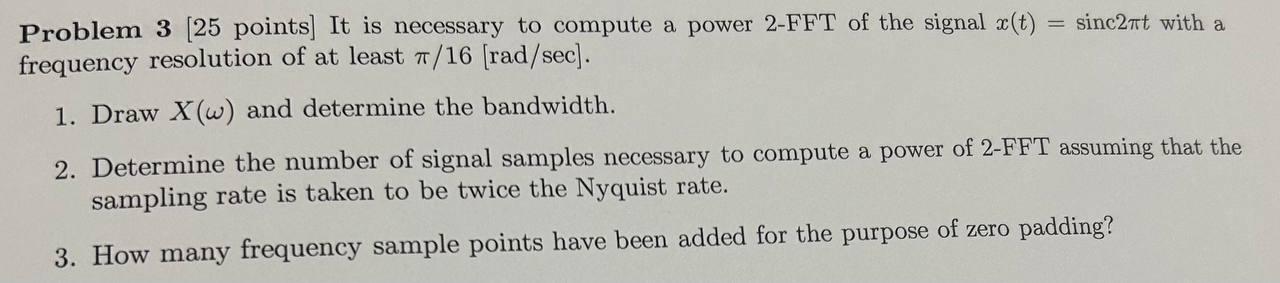 Solved Problem 3 [25 points] It is necessary to compute a | Chegg.com
