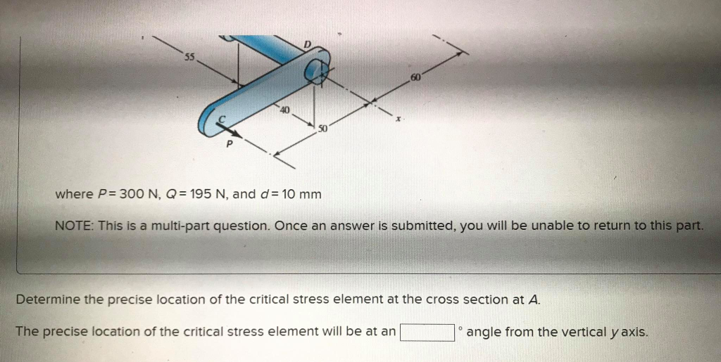 Solved Required information The part shown is loaded at | Chegg.com
