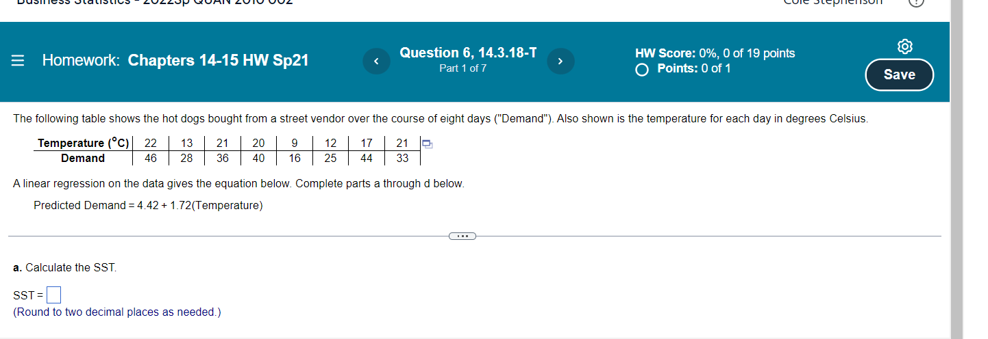 Solved b. Partition the total sum of squares into the SSR | Chegg.com