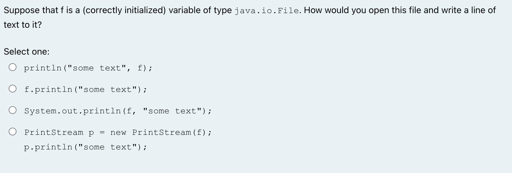 Solved Suppose that f is a (correctly initialized) variable | Chegg.com