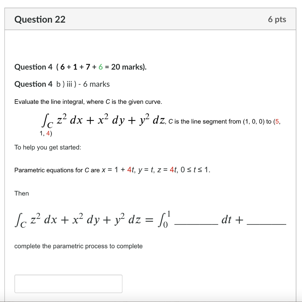 Solved Question 22 6 Pts Question 4 6 1 7 6 20 