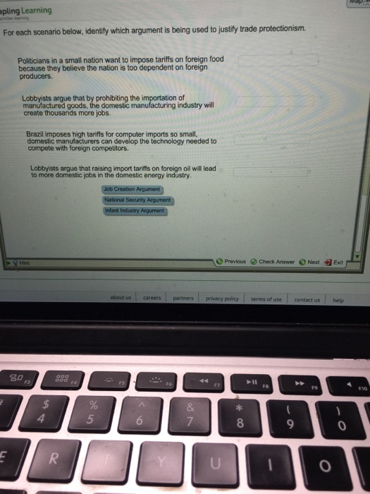 Solved For each scenario below, identify which argument is | Chegg.com