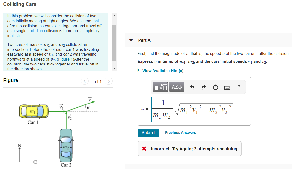 Solved Colliding Cars In this problem we will consider the | Chegg.com Solved Colliding Cars In this problem we will consider the | Chegg.com