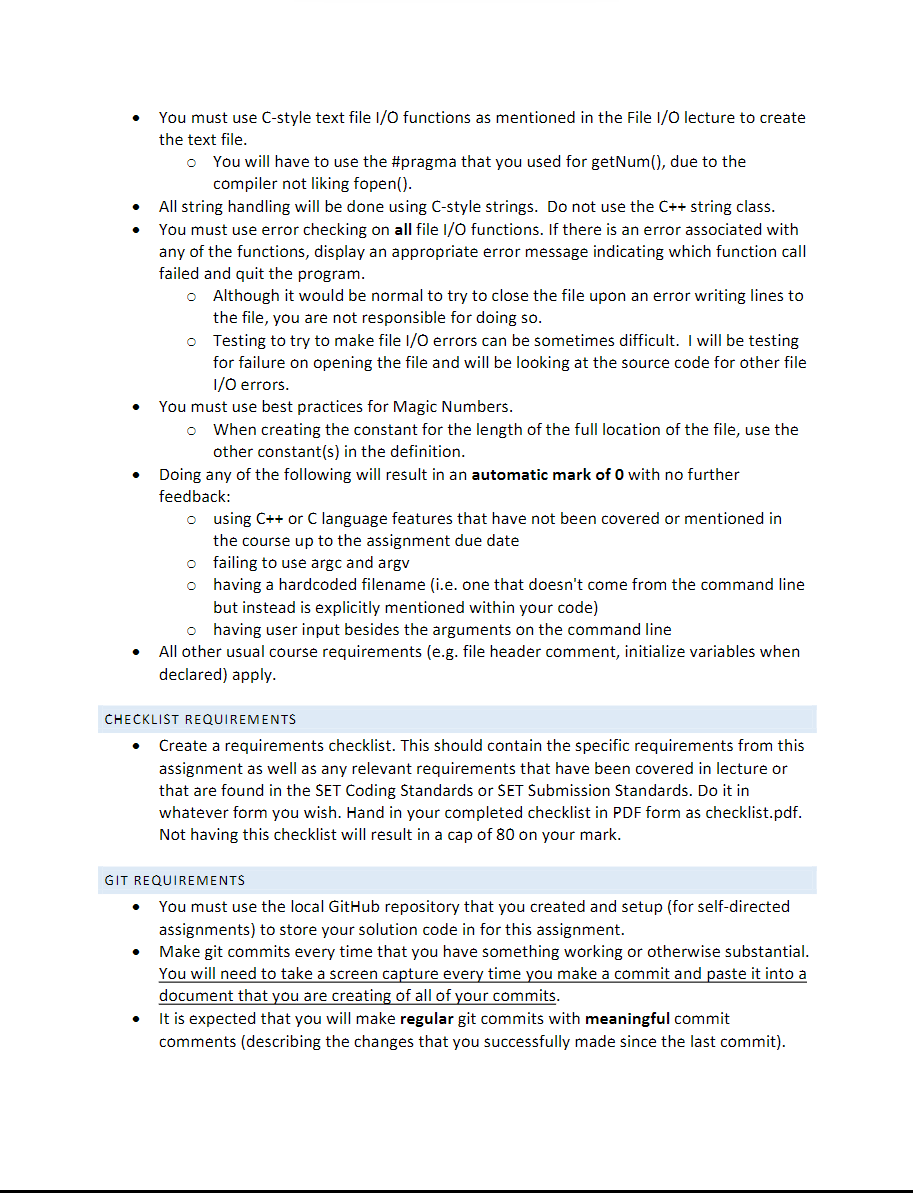 Solved SENG1000-C/C++ PROGRAMMING FOCUSED ASSIGNMENT 8 - | Chegg.com