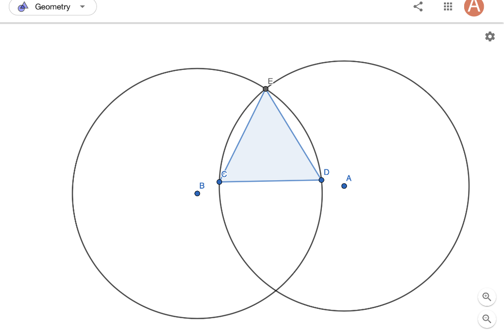 Solved Is your hyperbolic triangle equiangular? What is the | Chegg.com