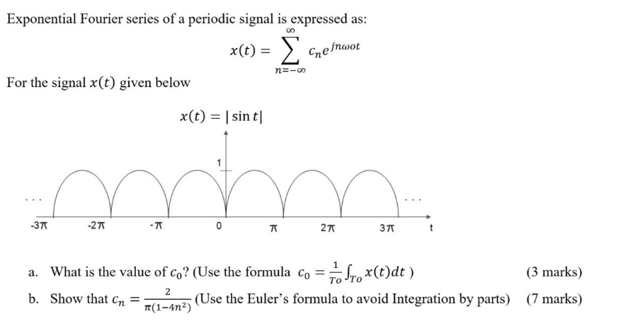 Solved Exponential Fourier series of a periodic signal is | Chegg.com