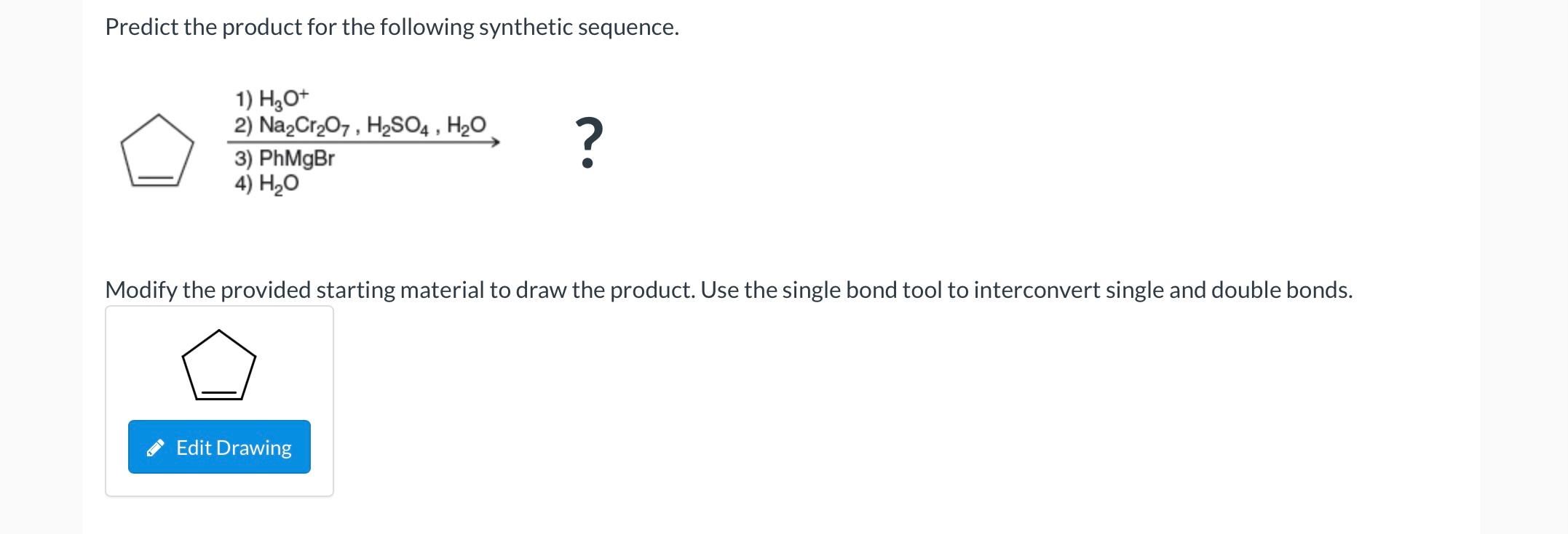 Solved Predict the product for the following synthetic | Chegg.com