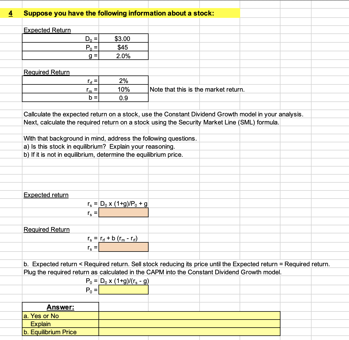Solved 4 Suppose you have the following information about a | Chegg.com