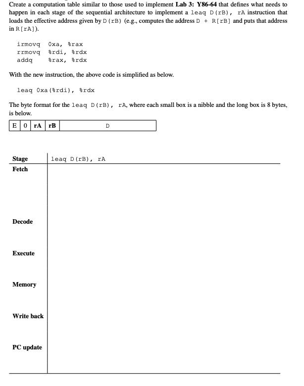 Create a computation table similar to those used to | Chegg.com