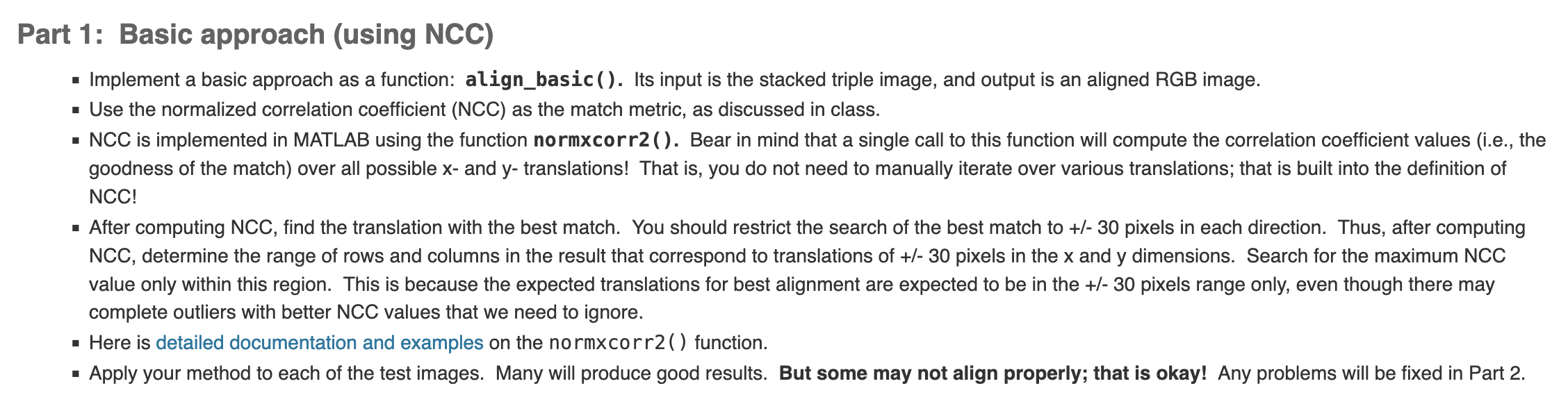 Part 1: Basic approach (using NCC) - Implement a | Chegg.com