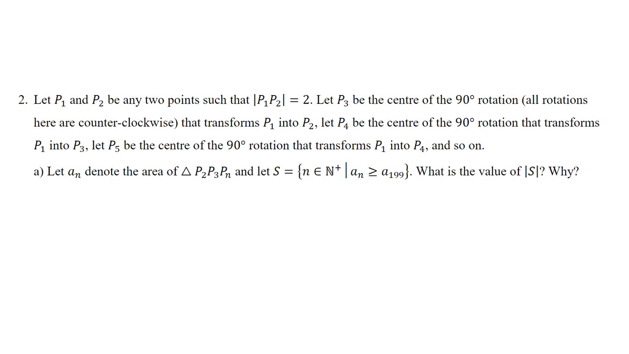 Solved 2. Let P and P2 be any two points such that |P¸P2| = | Chegg.com
