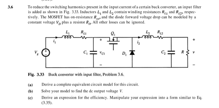 Solved To reduce the switching harmonics present in the | Chegg.com