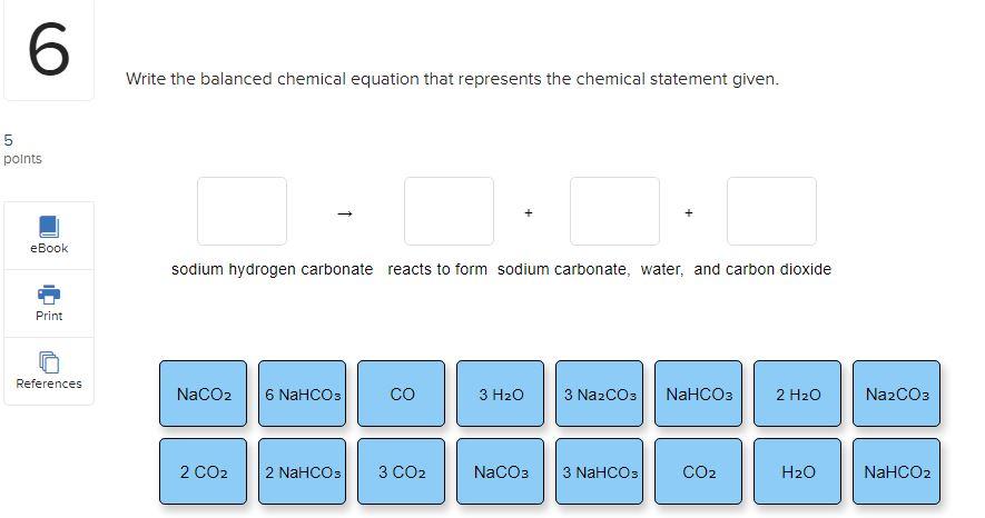 Solved 6 Write the balanced chemical equation that | Chegg.com