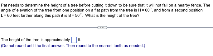 Solved Pat needs to determine the height of a tree before | Chegg.com