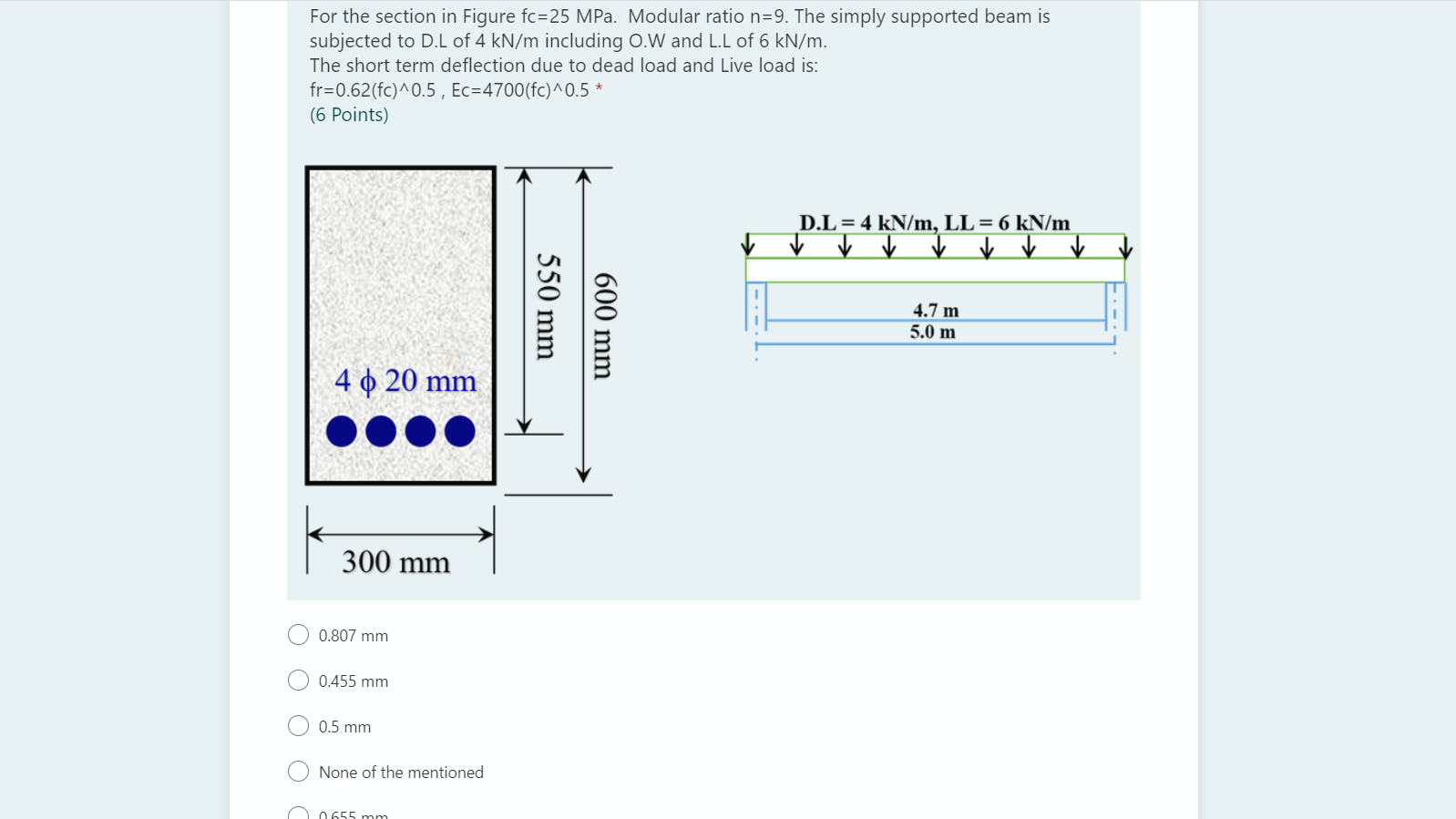 Solved For the section in Figure fc=25 MPa. Modular ratio | Chegg.com