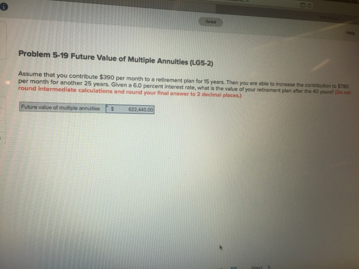 Solved Help Problem 5-19 Future Value of Multiple Annuities | Chegg.com