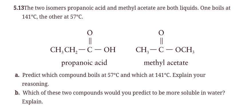 Propanoic Acid Isomers