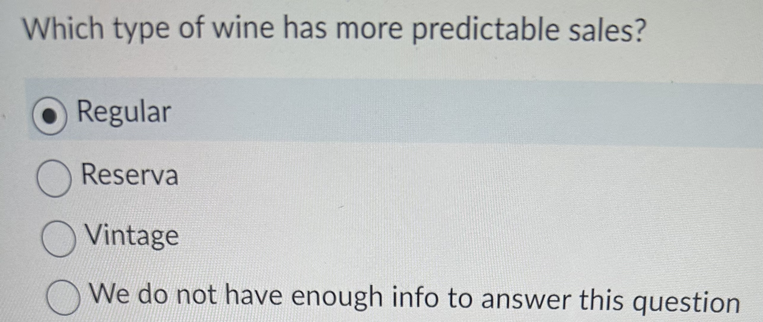 Solved Tooba winery produces three types of wine: Regular, | Chegg.com