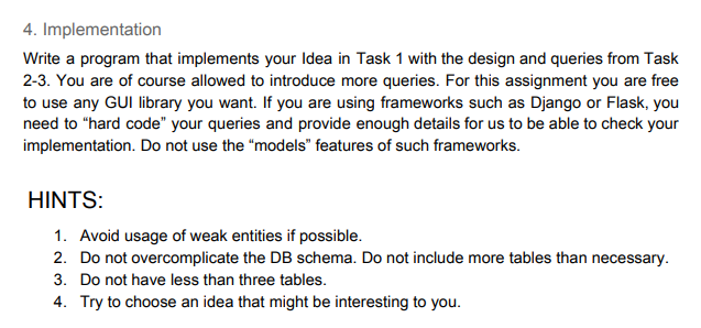 Solved Database Project Use Python Latest Version And | Chegg.com