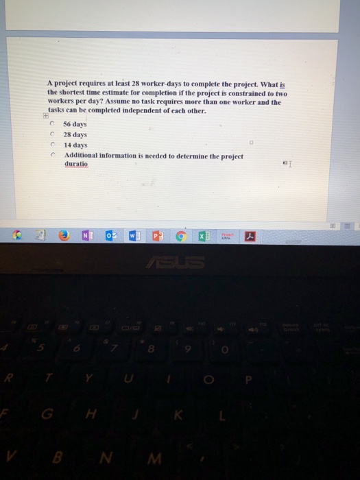Solved A project requires at least 28 worker days to | Chegg.com