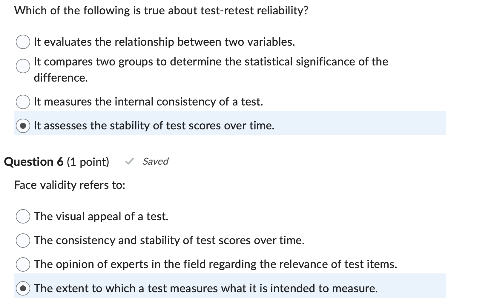 Solved Face validity refers to:The visual appeal of a | Chegg.com