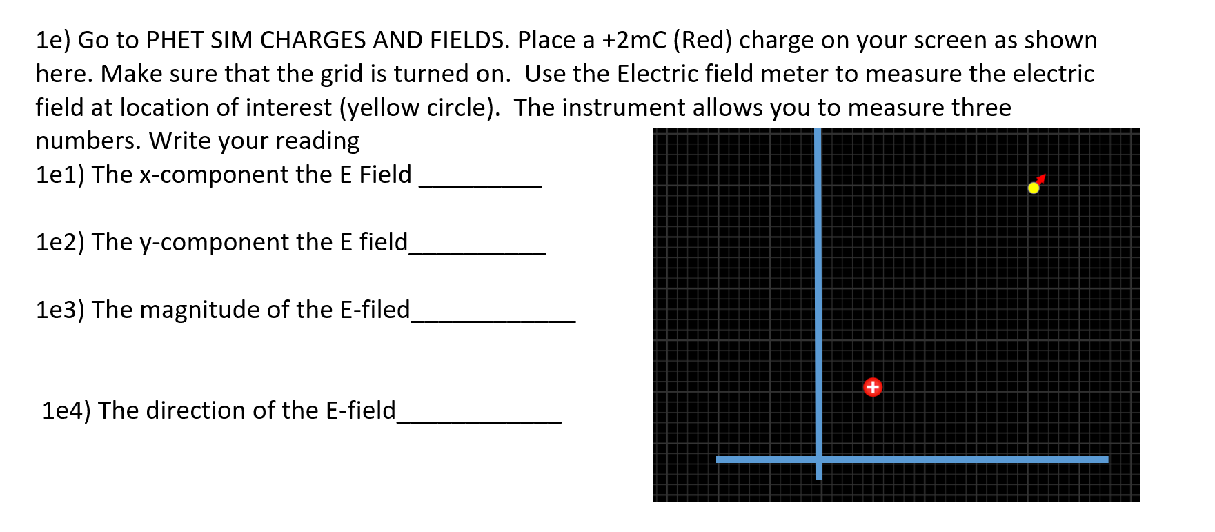 le) Go to PHET SIM CHARGES AND FIELDS. Place a +2mC | Chegg.com