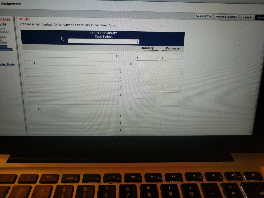 Solved ignment CALCULATOR PRINTER VERSION 4 BACK NEXT ES | Chegg.com