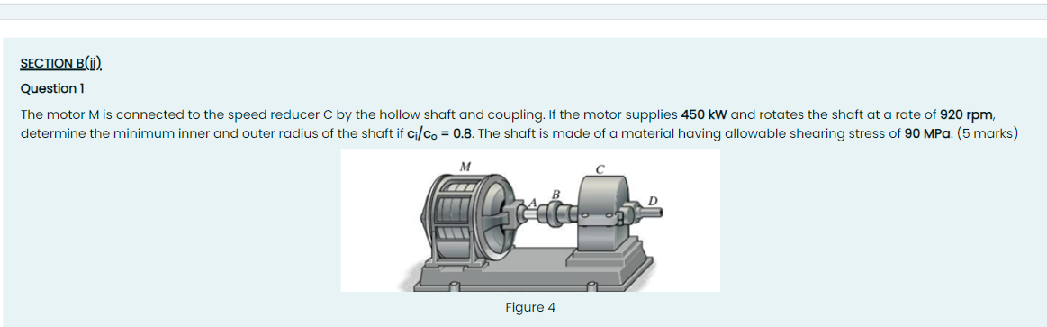 Solved SECTION B(ii) Question 1 The motor M is connected to | Chegg.com