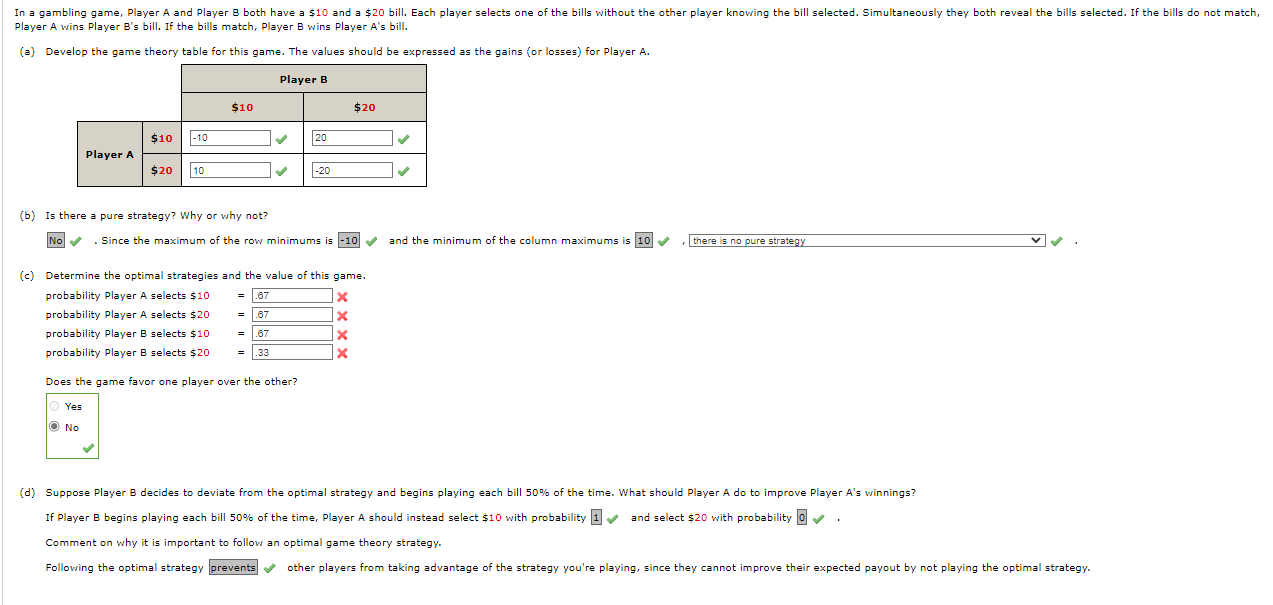 'layer A wins Player B's bill. If the bills match, | Chegg.com