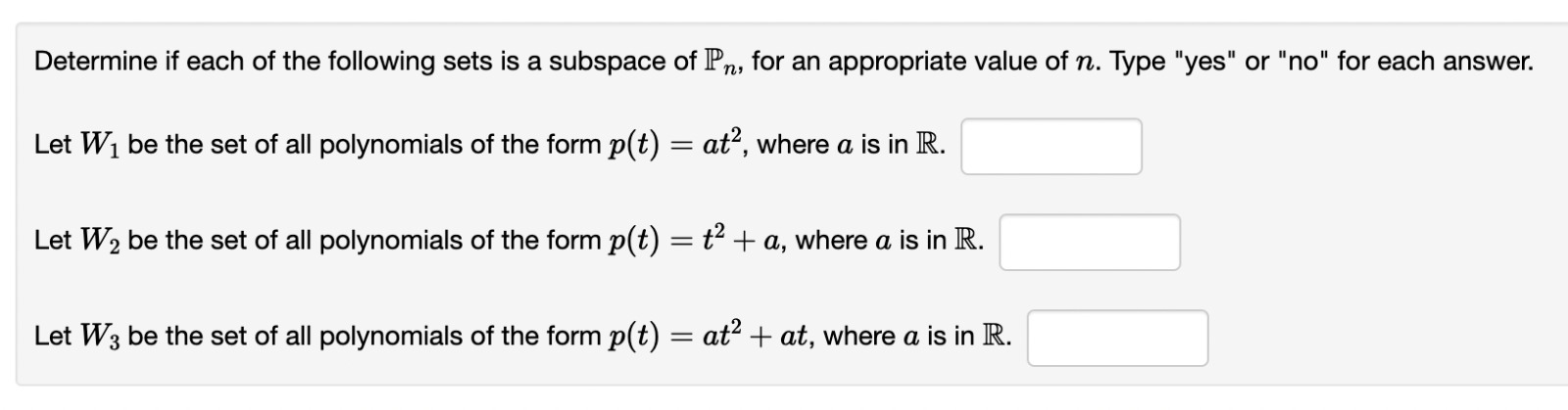 Solved Which of the following subsets of R3×3 are subspaces | Chegg.com