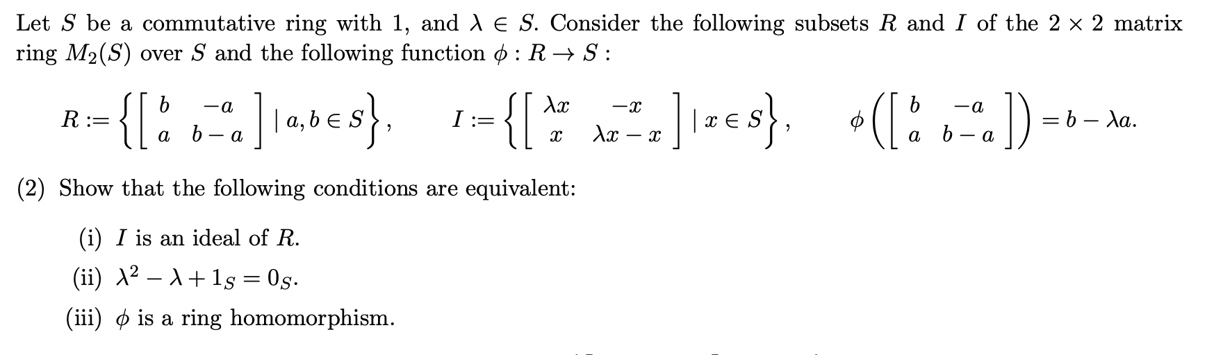 Solved Let S be a commutative ring with 1, and le S. | Chegg.com
