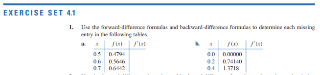 Solved Use the forward-difference formulas and | Chegg.com