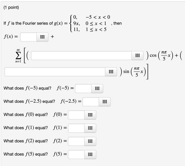 Solved (1 point) -5 | Chegg.com