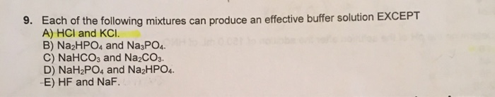 Solved Each of the following mixtures can produce an | Chegg.com