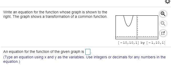 Solved Write an equation for the function whose graph is | Chegg.com