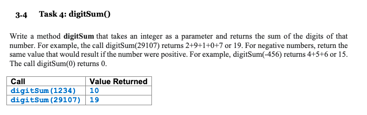 Solved Java code, no system.out.println needed and no | Chegg.com