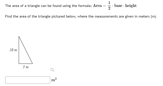 Solved The area of a triangle can be found using the | Chegg.com