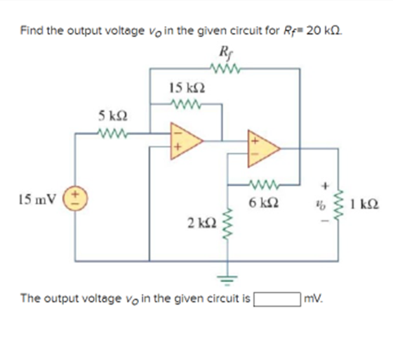 Solved Find the output voltage vo in the given circuit for | Chegg.com